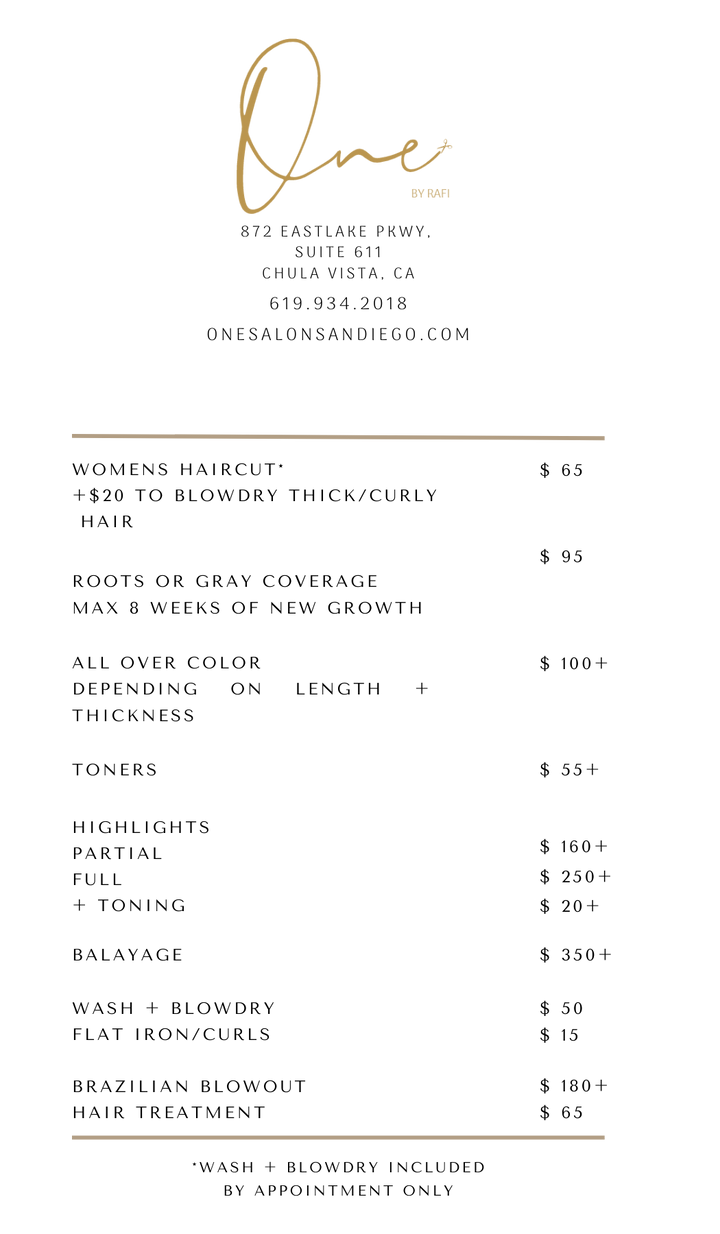 Services – One Hair Salon